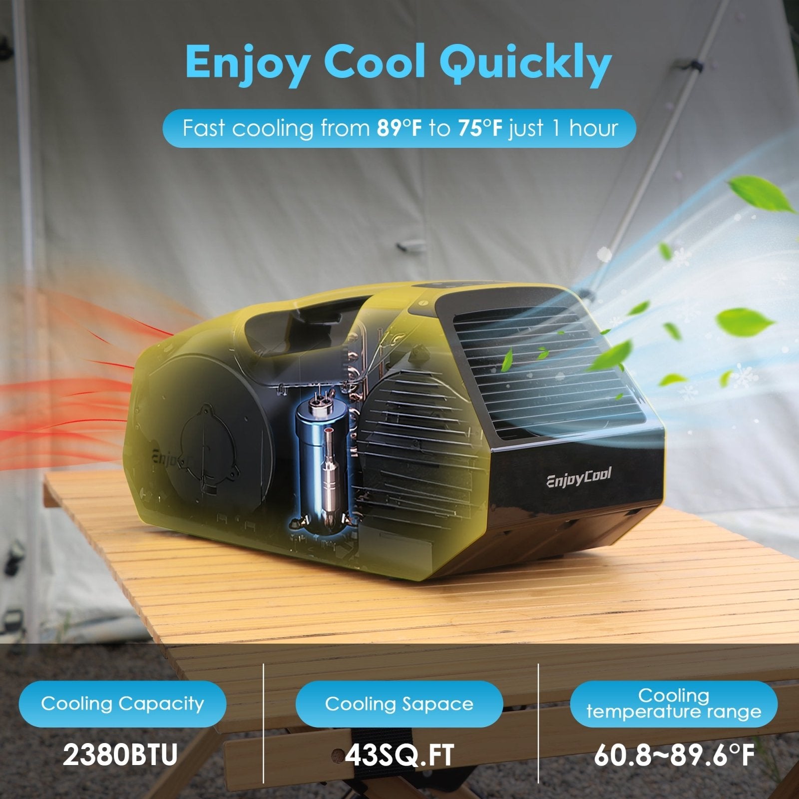 Unveiling Enjoycool Portable A/C: Your Cool Companion with 2380 BTU ...